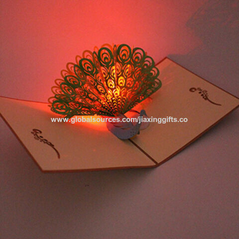 Buy Wholesale China Customized Handmade 3d Led Greeting Card & 3d Led ...