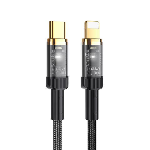 Transparent Led Light Emitting Pd20w Fast Charging Usb Cable - China ...