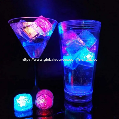 Buy Wholesale China Led Ice Cube Shape Lights Liquid Sensor Glowing ...