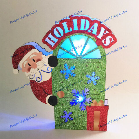 Buy Wholesale China Santa Claus Mdf Led Lights With Windows & Santa ...