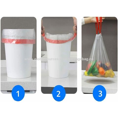 Plastic Drawstring Trash Bags On Roll Garbage Bags - Expore China ...