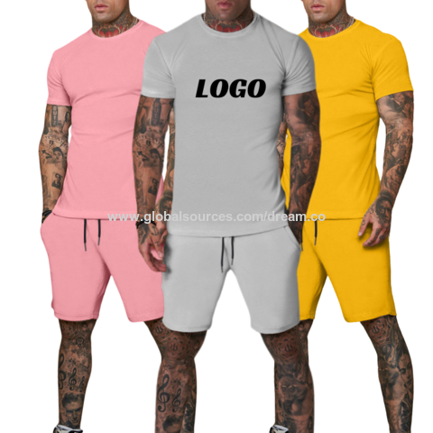 Custom Logo Summer Color Block Men Soccer Training Jogging Suit 2 Pc ...