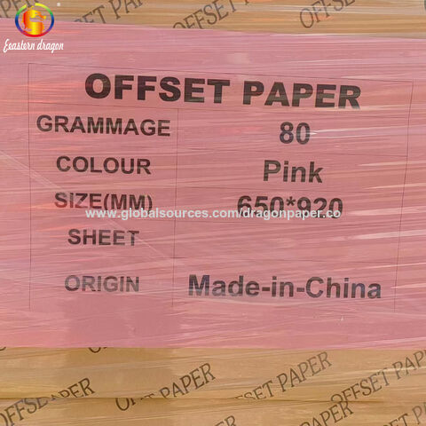 Buy Wholesale China High Quality Periodicals Paper Pink Offset Paper ...