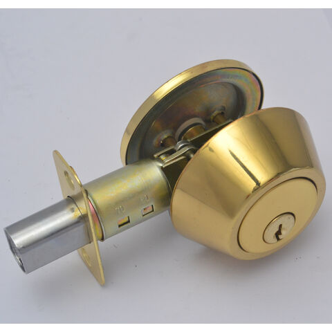 Buy Wholesale China Wholesale Polished Brass Single Cylinder Deadbolt ...