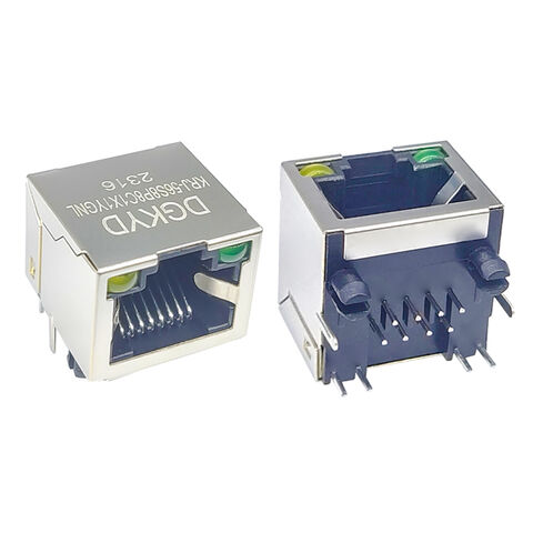 Buy Wholesale China Krj-56s8p8c1x1ygnl Without Filter 8p8c Shielded Connector With Light Network ...