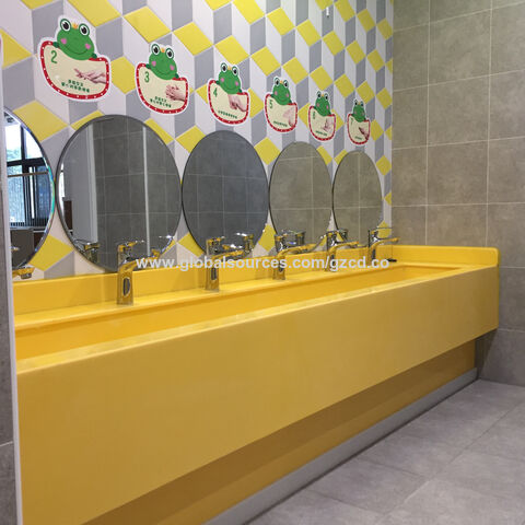 Buy Wholesale China Customized Acrylic Soild Surface School Wash Basin ...