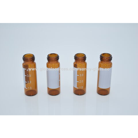 Buy Wholesale China 4ml Amber Glass Bottle With Patch 15×45mm & 4ml ...