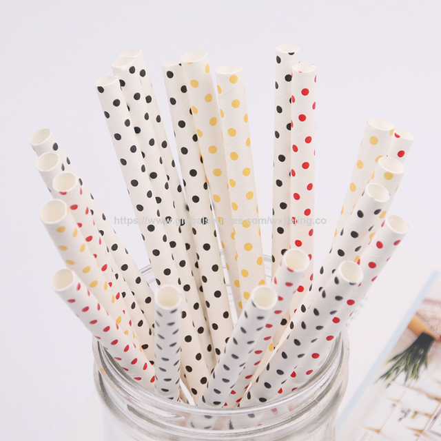 Buy Wholesale China Custom Polka Dot Pattern 100% Biodegradable Straw ...