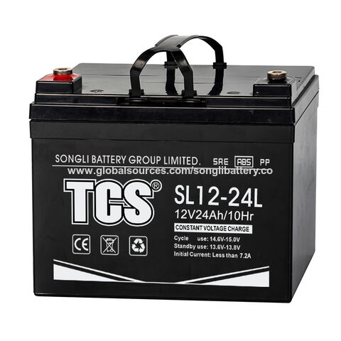 Buy Wholesale China Tcs Sl12-24l Sealed Lead Acid Battery 12v 24ah For ...