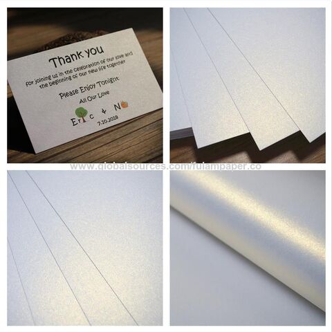 Buy Wholesale China Cheap Factory 110 -500 Gsm White Shimmer Pearl ...