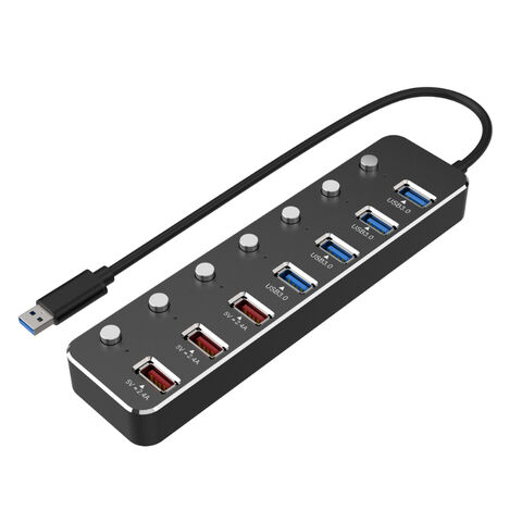 Buy Wholesale China Usb 3.0 Hub 4 Ports+ Usb Fast Smart Charger 3 Ports ...