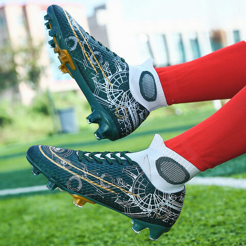 Buy Wholesale China New Plated Bottom High Top Soccer Football Shoes Ag ...