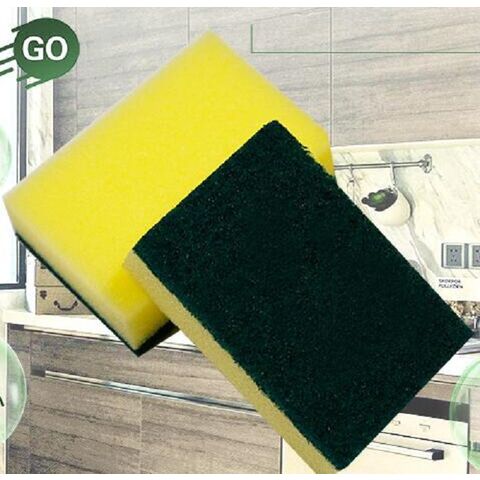 Buy Wholesale China Big Bow-tie Shaped Yellow Green Scouring Pad Sponge ...