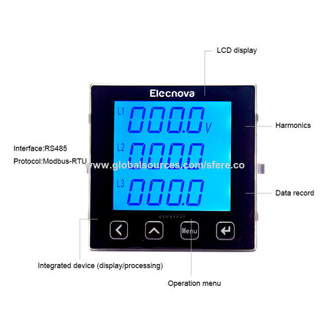 Buy Wholesale China 96*96mm Lcd Three Phase Digital Power Quality ...