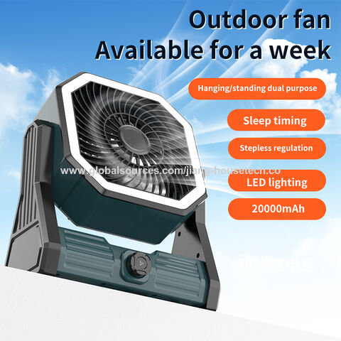 Buy Wholesale China Portable Outdoor Camping Chargeable Fan With Led ...