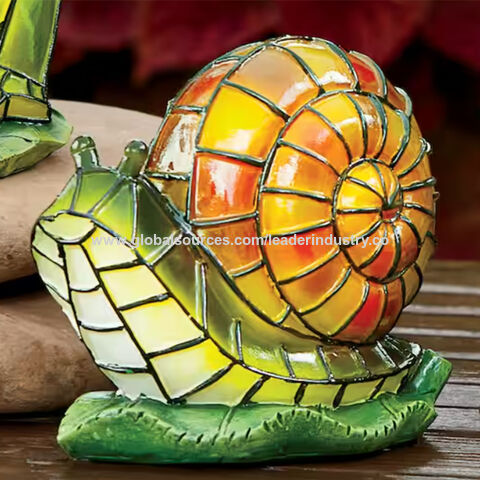 Buy Wholesale China Bsci Factory Solar Light Mosaic Snail Garden Statue ...