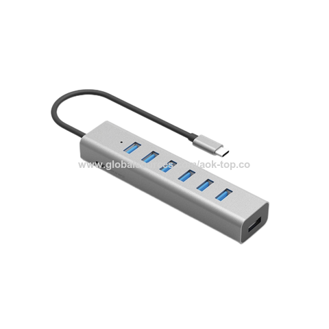 Metal Usb-c Charging Metal Hub 7 Port, 5 Gbps, With Type C Power Input ...