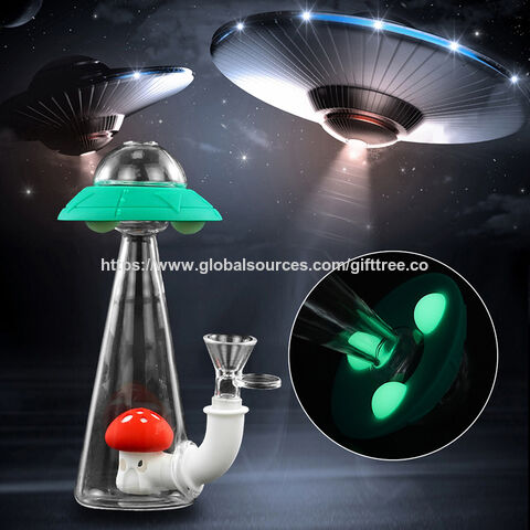 Buy Wholesale China Ufo Shaped Silicone Bong Glass Bongs Glow In The ...