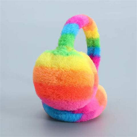 Buy Wholesale China Fashion Winter Rainbow Stripes Earmuffs & Ear Muff ...
