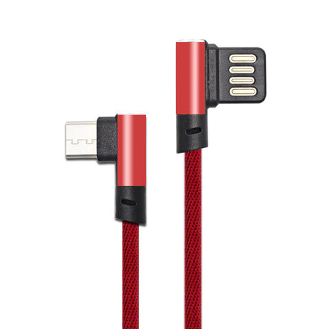 Buy Wholesale China Usb 90 Degrees Angled Nylon Braided Micro/type-c ...