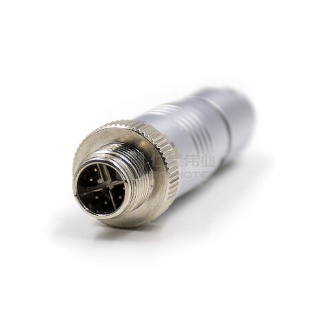 Buy Wholesale China M12 X Code 8 Pin Male Connector With Metal Shell ...