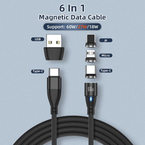 100w Magnetic Cable Fast Charging Magnetic Date Cable - Buy China ...