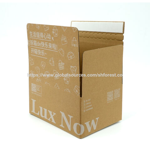 Buy Wholesale China Brown Kraft Corrugated Shipping Box Custom Logo ...