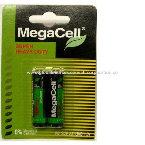 Buy Wholesale Hong Kong SAR Aa Battery Megacell R6 Zinc Carbon Dry Cell ...