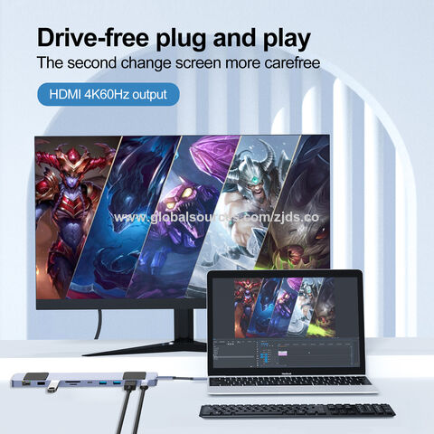 Buy Wholesale China Space Grey Aluminum Shell 10 In 1 Laptop Docking ...