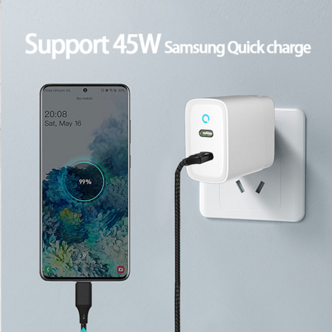 Buy Wholesale China Dual Usb-c Port 45w Wall Charger Good Design ...