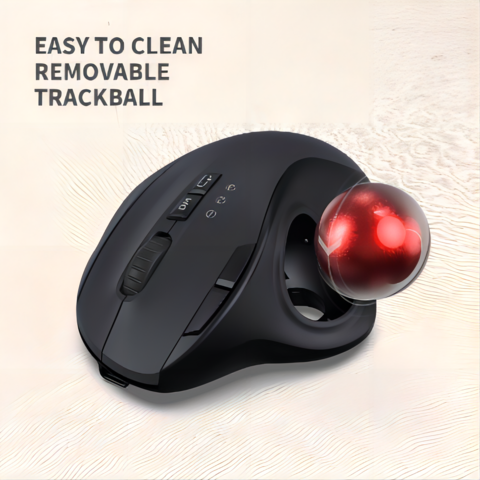 Buy Wholesale China Bt+2.4g Wireless Trackball Vertical Mouse ...