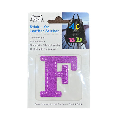 Factory Wholesale Pu Leather Stickers Single Letter Sticker Diy Sticker ...