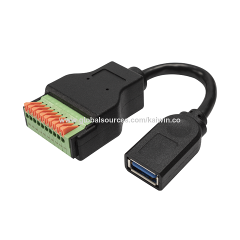 Usb 3.2 Gen 1 Type A To Terminal Block Adapter Cable With Push Button ...
