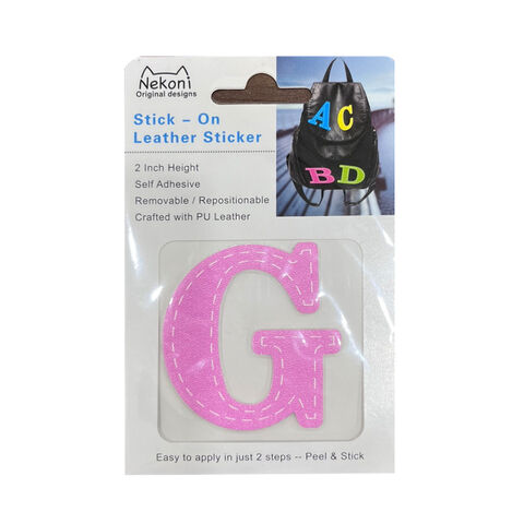 Customize Diy Stickers Pu Leather Stickers Single Letter Sticker ...