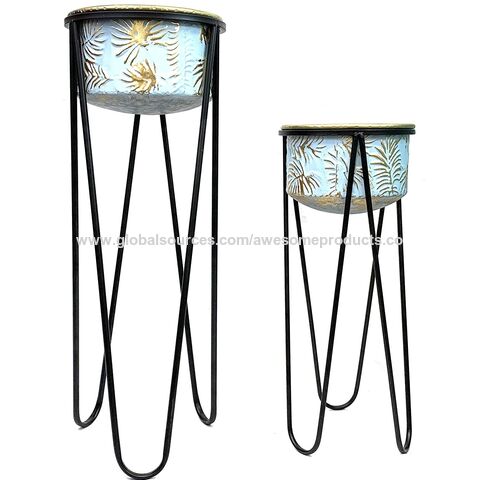 Buy Wholesale India Decorative Design Galvanized Metallic Planter With ...