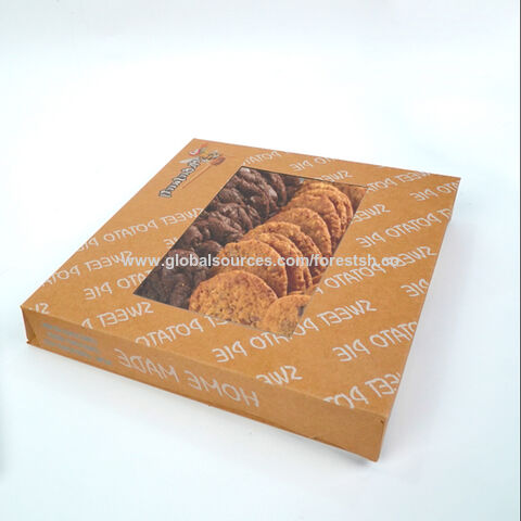 Buy Wholesale China Recyclable Cookie Box Brown Kraft Paper Box With ...