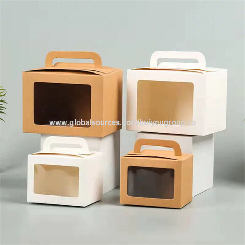 Buy Wholesale China Food Packaging Gift Paper Box Eco Friendly Kraft Paper Cake Box, Transparent ...