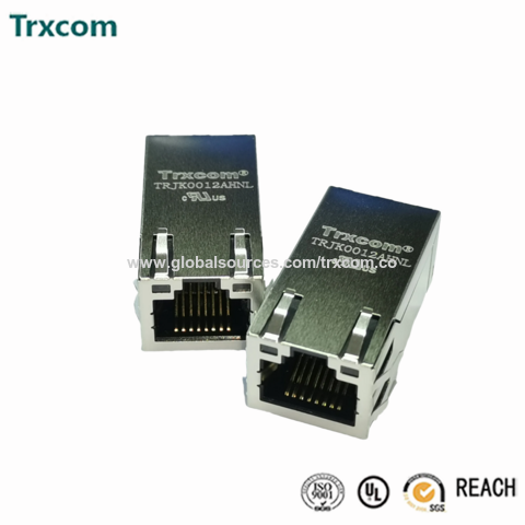 Buy Wholesale China 1 Port Rj45 Modular Connector Jacks With Magnetic ...