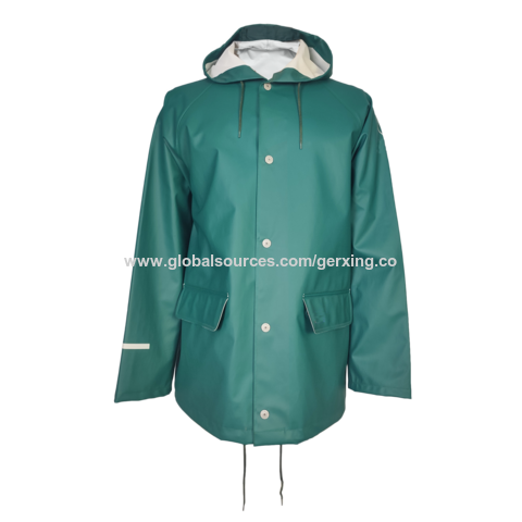 Buy Wholesale China Waterproof Windproof Breathable Men's Long Pu Rain ...