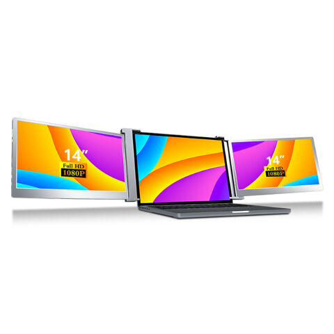 Buy Wholesale China 14" Fhd Attachable Laptop Triple Screen Compatible ...