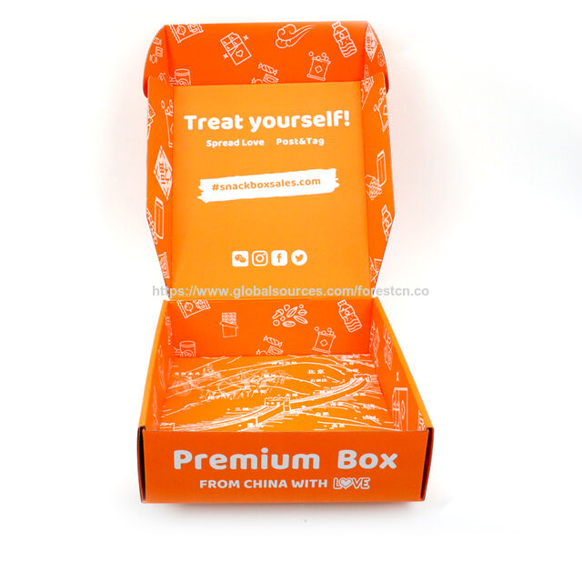 Buy Wholesale China Premium Custom Orange Packaging Box Snack Box For ...