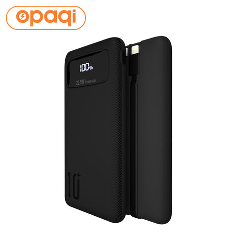 Buy Wholesale China 2023 Opaqi 10000mah Power Bank With Built In Cable Portable Charger & Power ...