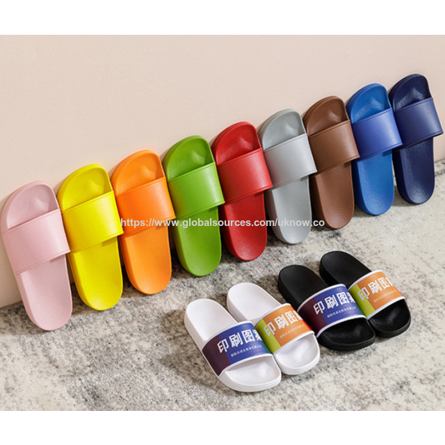 Buy Wholesale China Custom Slippers Pvc Sandals Home Slippers Non-slip ...