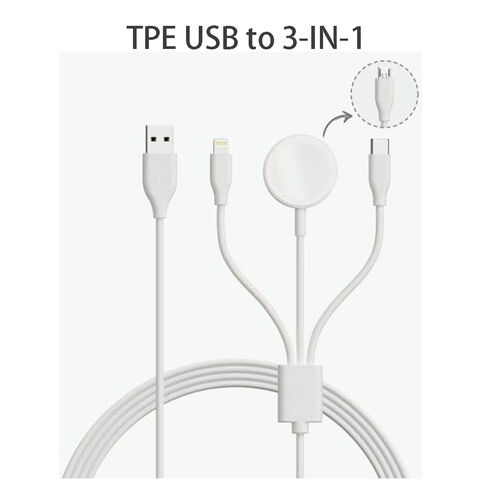 Buy Wholesale China Usb Charging Cable Tpe Material Usb To 3-in-1 ...
