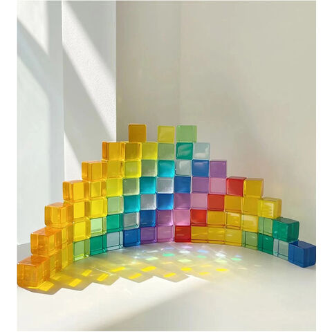 Buy Wholesale China Custom Diy Acrylic Colored Block Building Puzzle ...