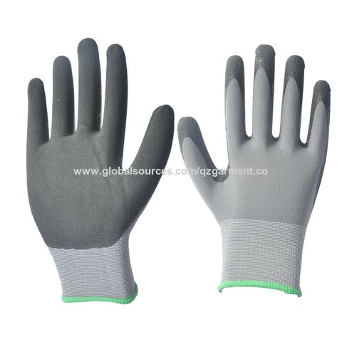 Buy Wholesale China Supplier 15 Gauge Gray Nylon/spandex Gloves Micro-foam Nitrile Coated Gloves ...