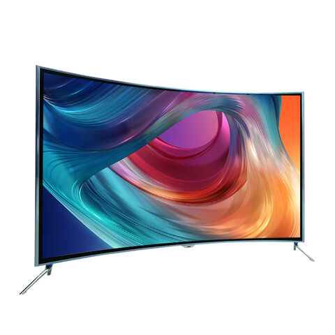 Big Screen 55 65 75 Inch Smart Tv 4k Ul-tra Hd Led Curved Screen ...