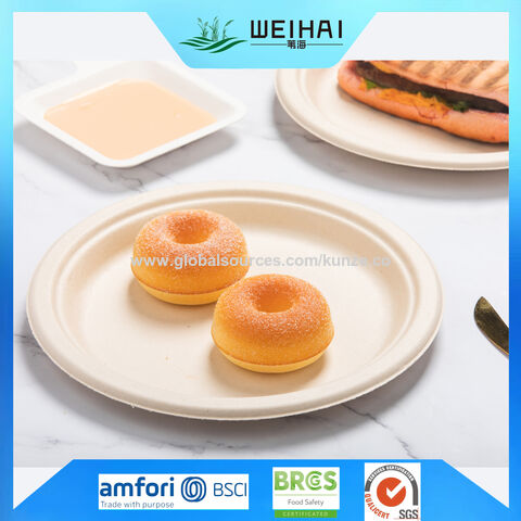 Buy Wholesale China Bagasse Plate 9-inch Fluorine-free 100% ...
