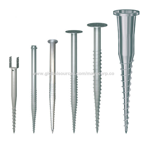 Ground Screw Helical Pile Anchor For Construction Of Wooden House ...