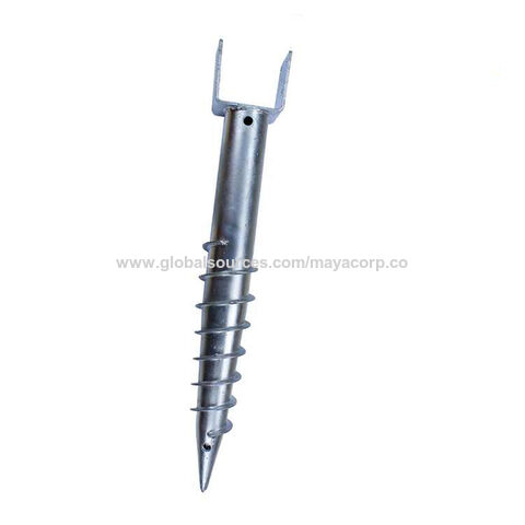 Ground Mount Integrated With Ground Screw Pile Anchor For Construction ...